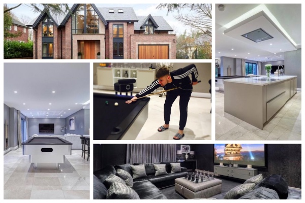 Bienvenue dans la maison de Luke Shaw avec son mur d'écrans