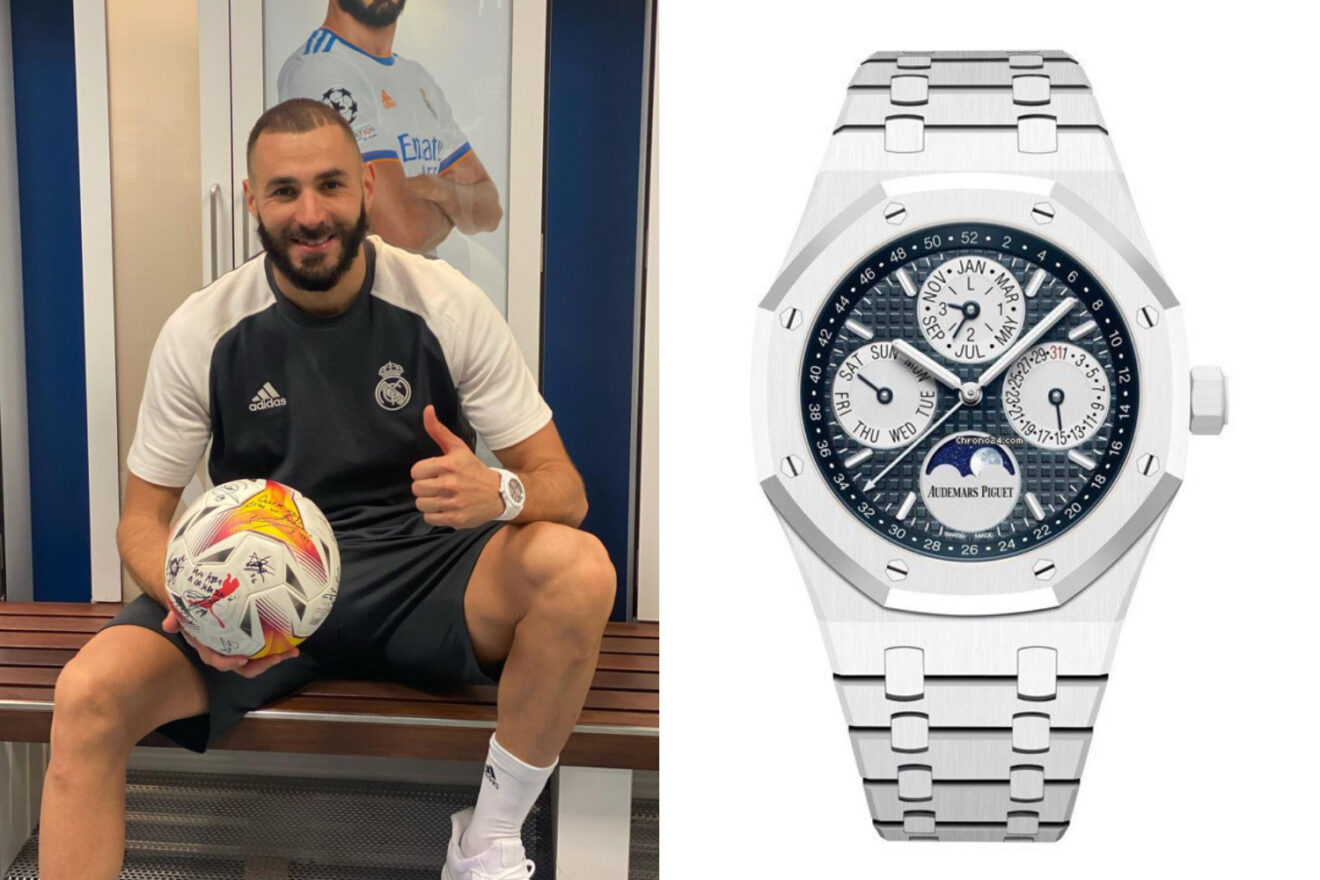 Benzema pose avec une montre en céramique à 300 000€
