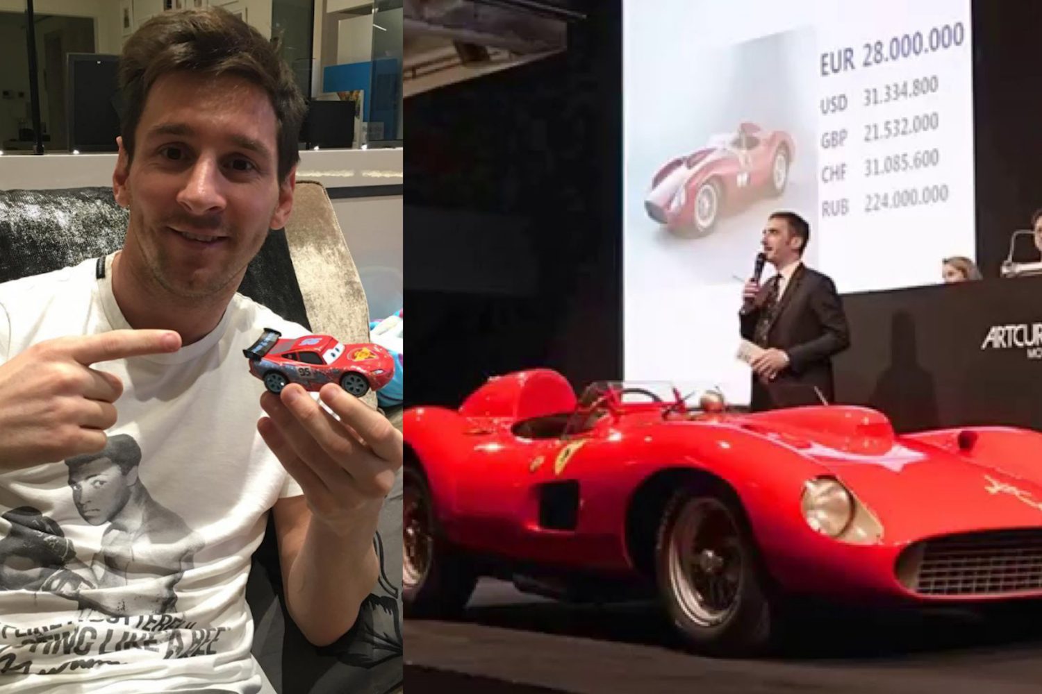 Messi et la Ferrari la plus chère de l'histoire, récit d'une fake news ...