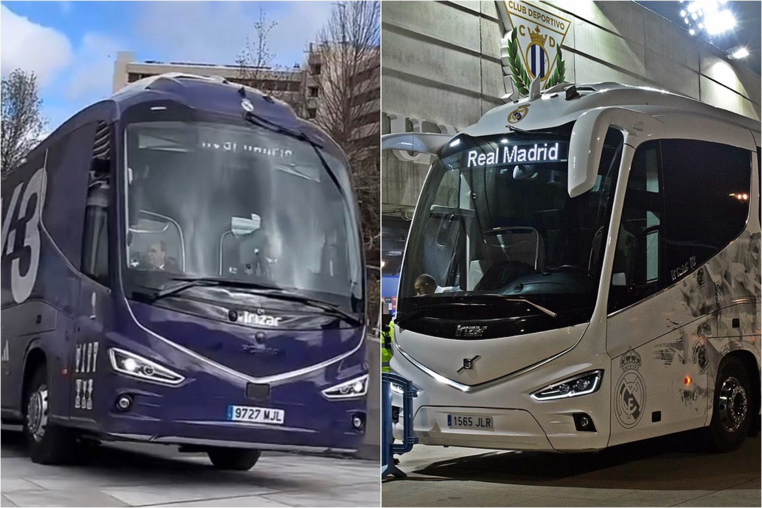 Le bus du Real Madrid change de peau et de couleur [Video]