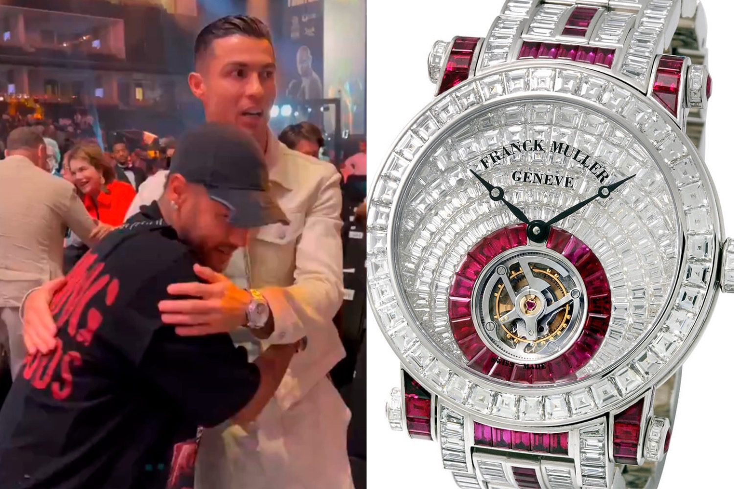Cristiano Ronaldo avec une montre unique à 1,2M€ en tribunes du combat ...