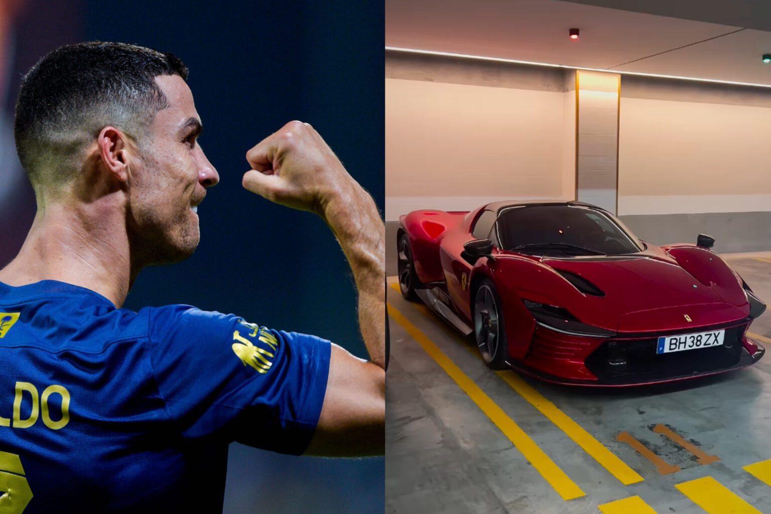Cristiano Ronaldo. Sa Ferrari à 2 M€ spottée en sous-sol de Lisbonne ...