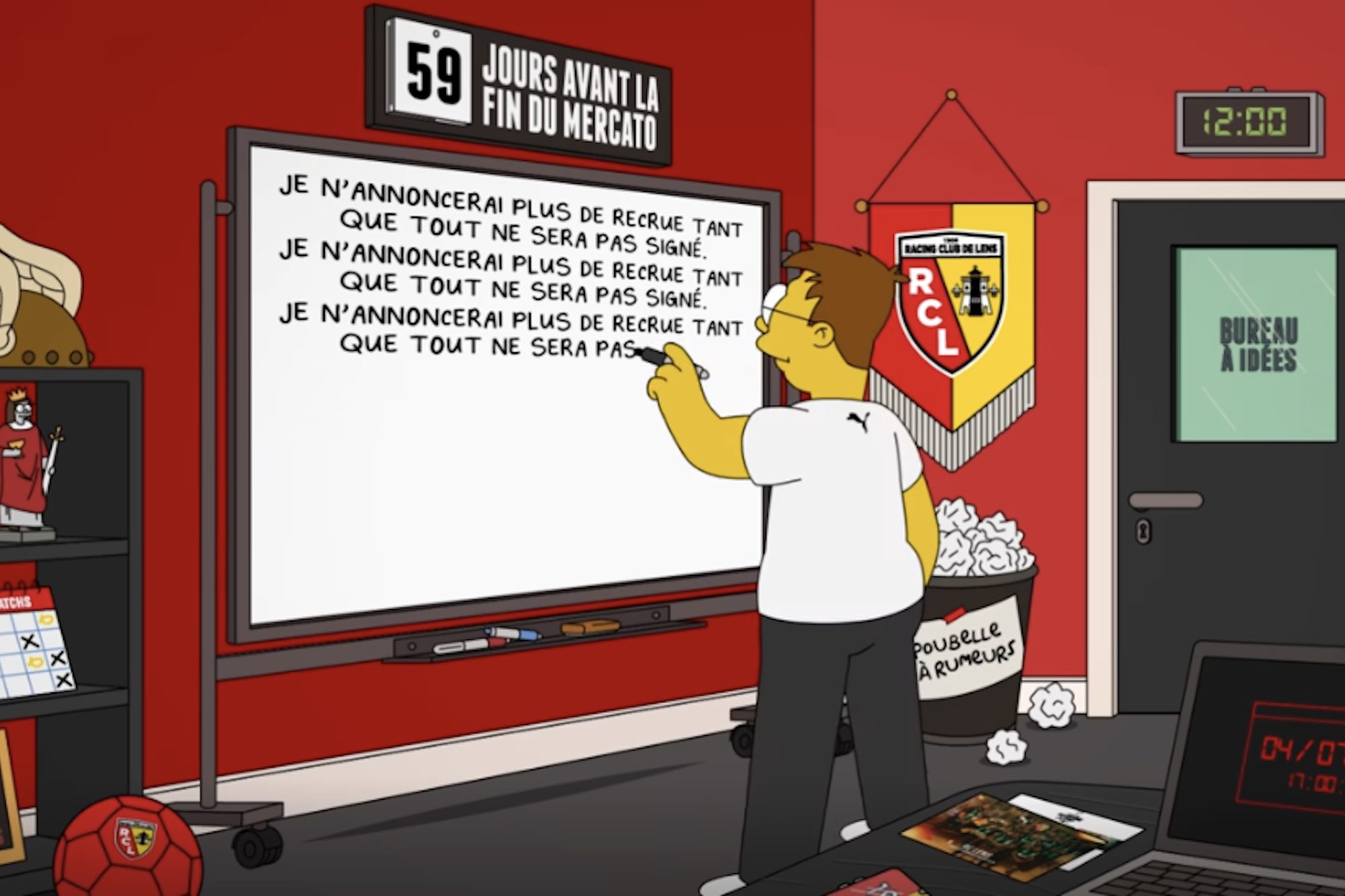 RC Lens. Les recrues du mercato annoncées façon Les Simpson